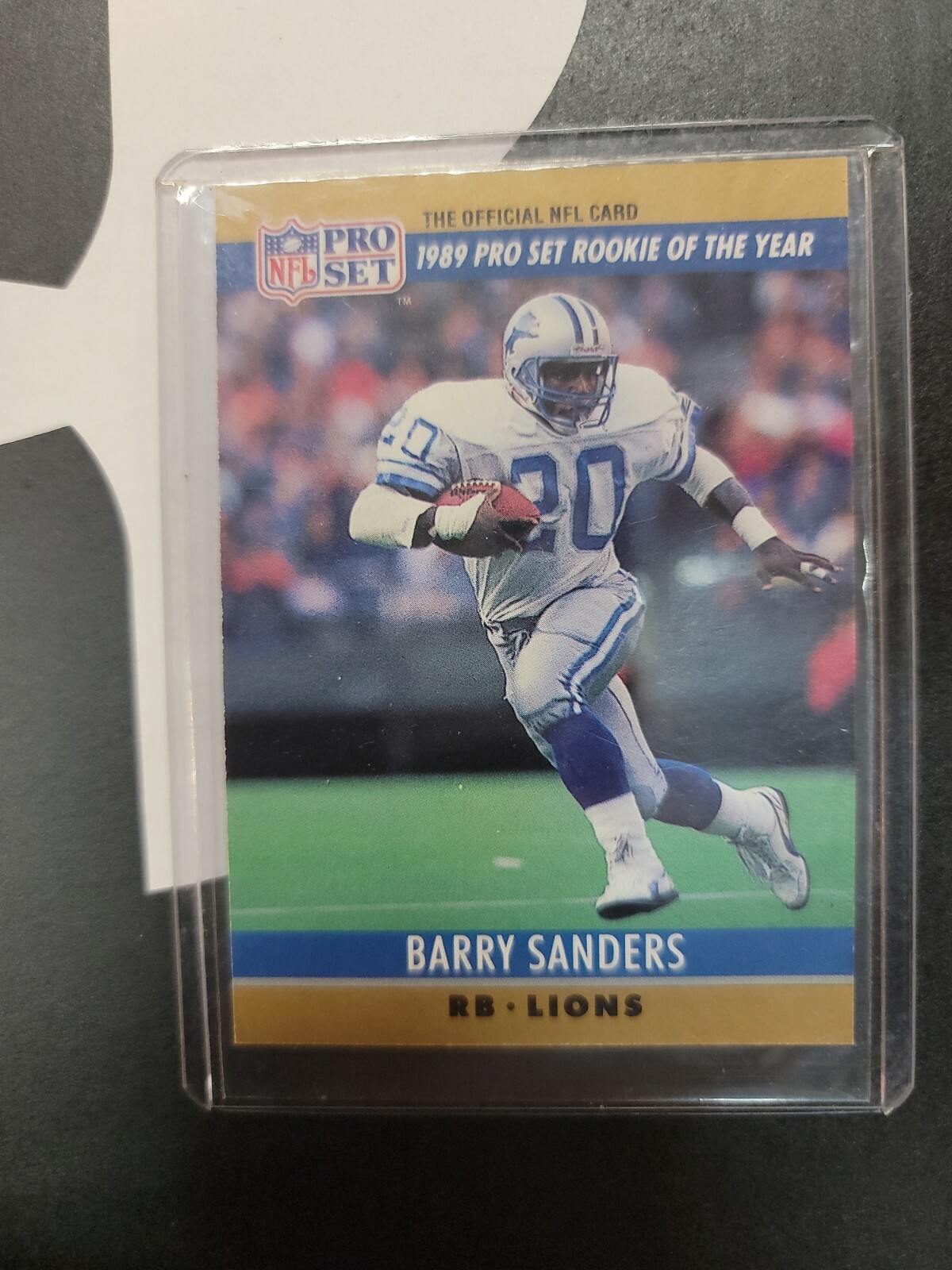 Mint!!! Barry Sanders 1990 Pro Set Card #1, 1989 Rookie of the Year ...