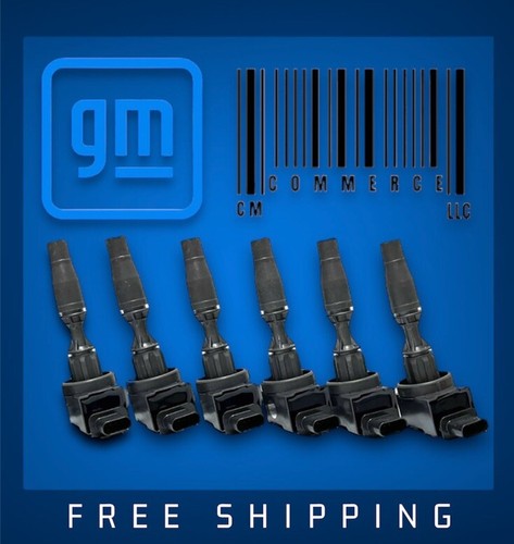 6 OEM GM 12666339 Ignition Coils For 2014-23 CTS ATS Camaro (3.6L V6, 3 ...