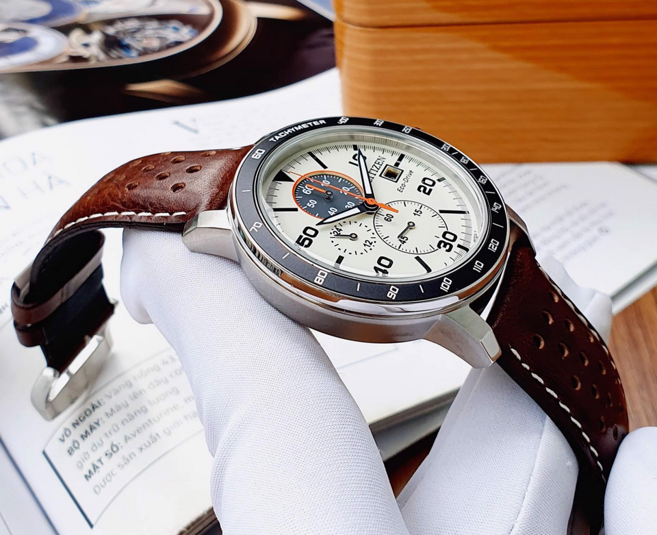 Citizen CA0649-06X Brycen Brown Leather Band Eco-Drive Men's ...