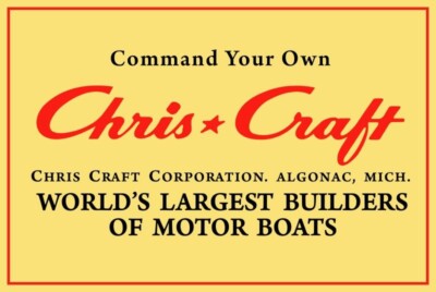 Command Your Own CHRIS CRAFT Motor Boat NEW METAL SIGN: 9 x 12" Free ...