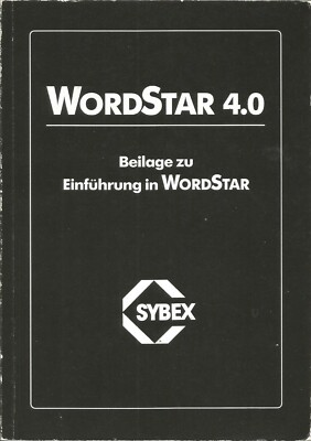 WordStar 4.0 Einführung unter MS-DOS, PC-DOS | eBay.de