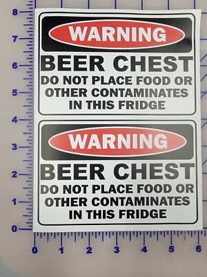 Beer Chest Warning sign Beer only drinking vinyl car truck time decal 6 ...