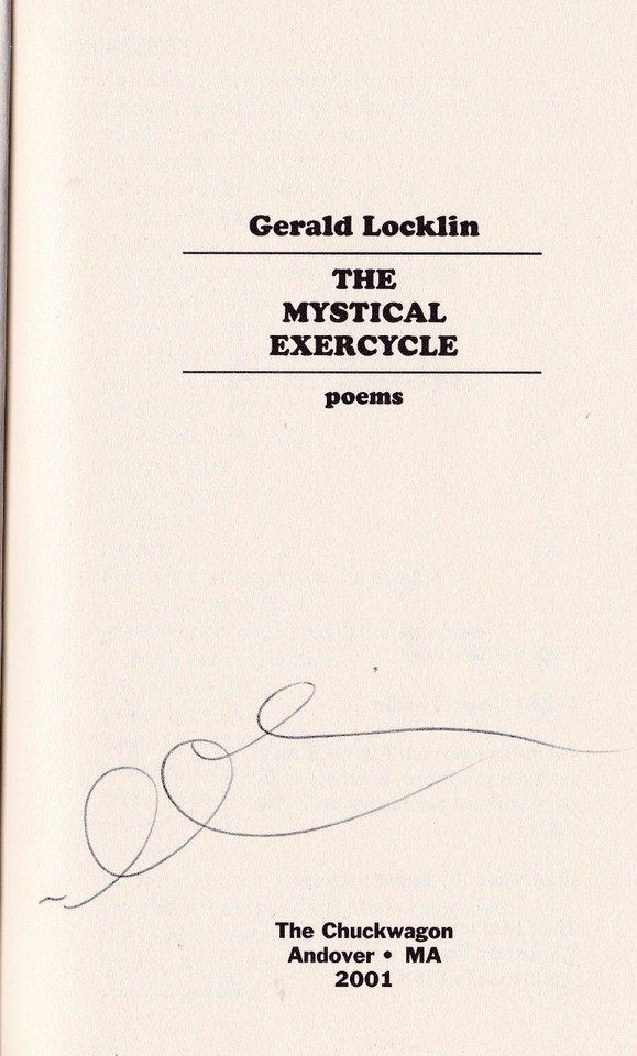 GERALD LOCKLIN "THE MYSTICAL EXERCYCLE" 2001 FIRST EDITION SIGNED COPY ...