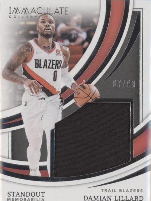 2021-22 Panini Immaculate Collection - Standout Memorabilia Damian ...