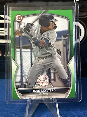 Hans Montero 2023 Bowman Draft Green #BD-12 New York Yankees 66/99 | eBay
