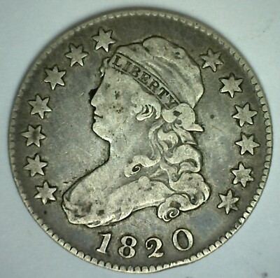 1820 US Capped Bust Silver Quarter US Type Coin Very Fine VF | eBay