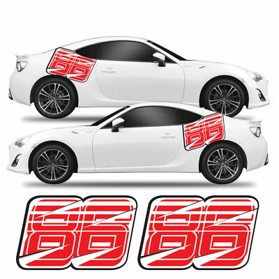 86 Large JDM Japanese Drift Race Car Side Decals For Toyota GT86 ...