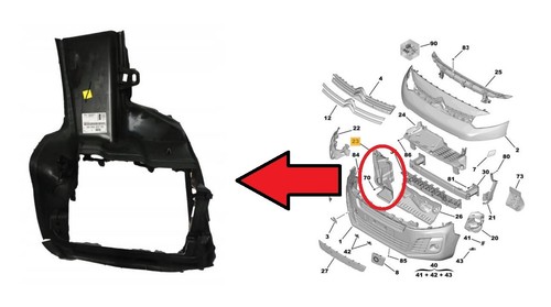 TOYOTA PROACE VAUXHALL VIVARO 2019- FRONT RIGHT RH BUMPER AIR DUCT ...
