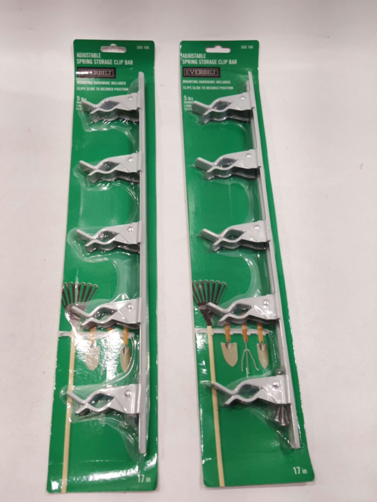 Everbilt Spring Storage Clip Bar 17" White PN #01147 SKU #568186, Set ...