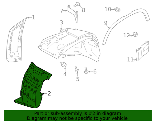 Genuine Land-Rover Ft Fender Liner LR129842 | eBay