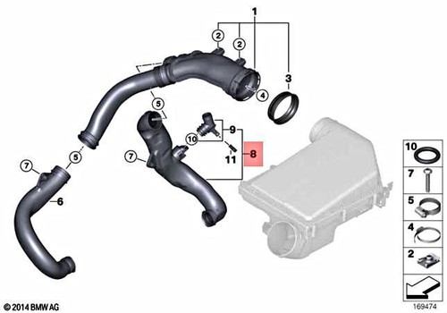 Genuine BMW X6 E71 F01 F02 740i 740Li X6 35iX SAC Sedan AIR DUCT ...