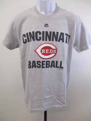 New Cincinnati Reds Adult Mens Sizes S-M-L-XL-2XL Gray Majestic Shirt ...