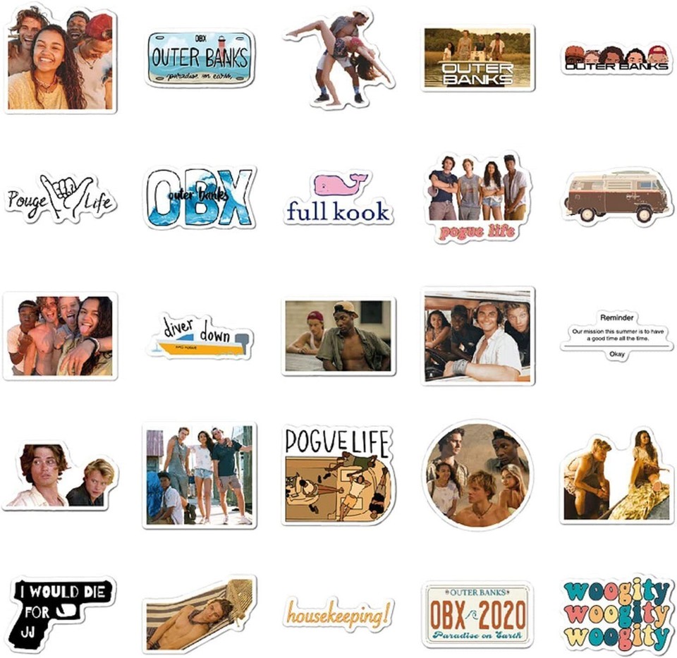 OUTER BANKS Vinyl Stickers [F] POGUE LIFE John B JJ OBX~Laptop ...