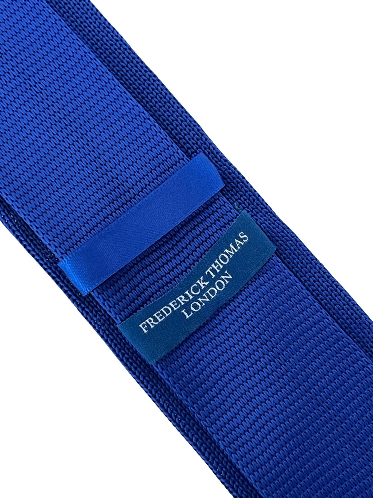 Frederick Thomas designer royal blue knitted tie with… - Gem