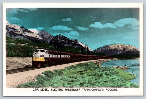 Postcard CPR Diesel Electric Passenger Train Canadian Rockies | eBay