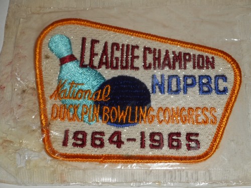 League Champion 1964-65 NATIONAL DUCKPIN BOWLING CONGRESS Embroidered ...