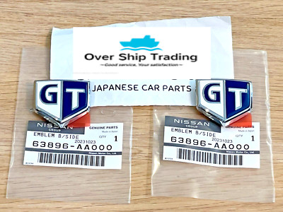 Nissan Genuine Skyline GT-R R34 Side Fender GT Emblem Badge Blue Left ...