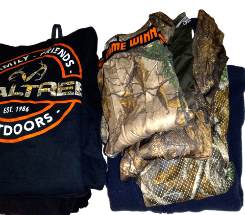 LOT of 8, HUNTING Shirts/HOODIE & FISHING Jacket, M/L/XL, Game Winner ...
