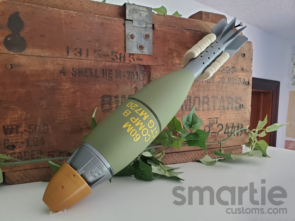 FAKE M720 60mm Mortar Shell Round - Plastic Replica | eBay