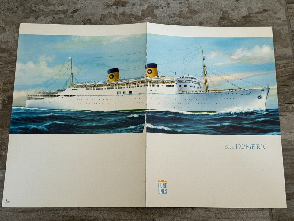 Vintage 1966 Sun-Way Cruises Cruise Ship Menu West Indies S.S Homeric ...