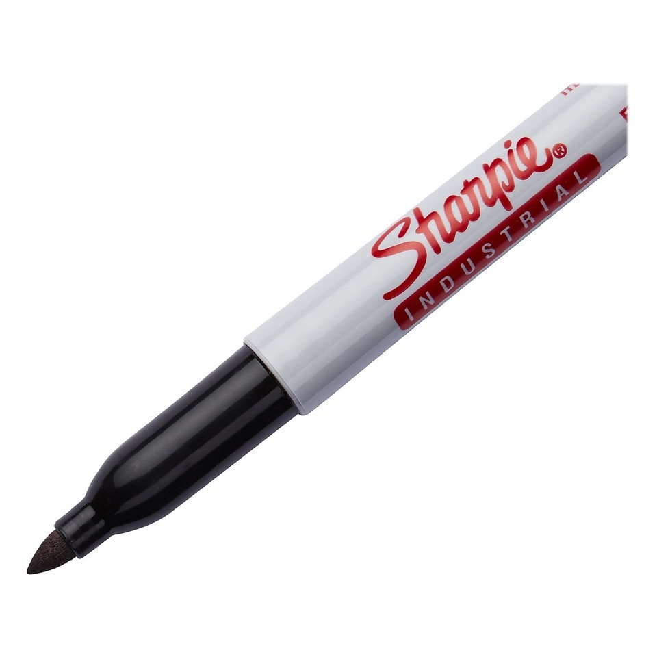 SHARPIE 13763PP Industrial Fine Point Permanent Marker, Withstand Up To ...