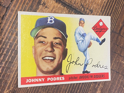1955 Topps Johnny Podres #25 - Brooklyn Dodgers - EX+ - NM | eBay