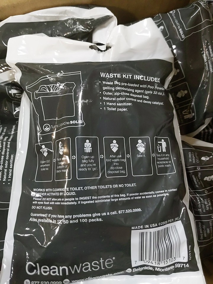 Wag Bag Waste Kit Waste Alleviation and Gelling - (12) Count Made In ...