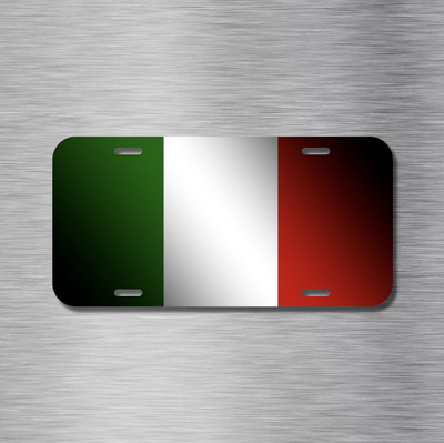 Italy Italian Flag Vehicle License Plate Front Auto Tag Plate Rome ...