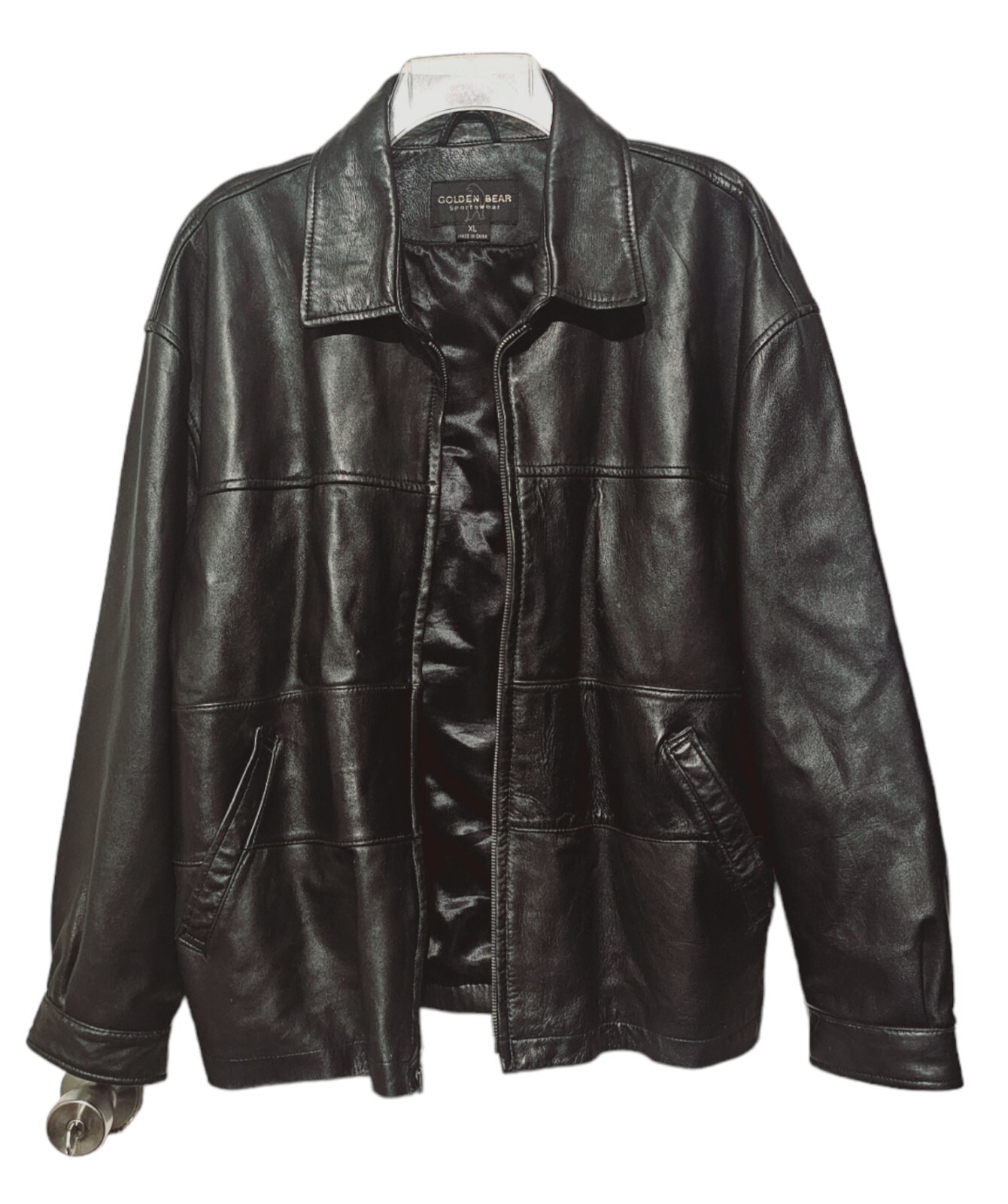 Vintage Men's Leather Bicker or Bomber Jacket XL by Golden Bear-C1 | eBay