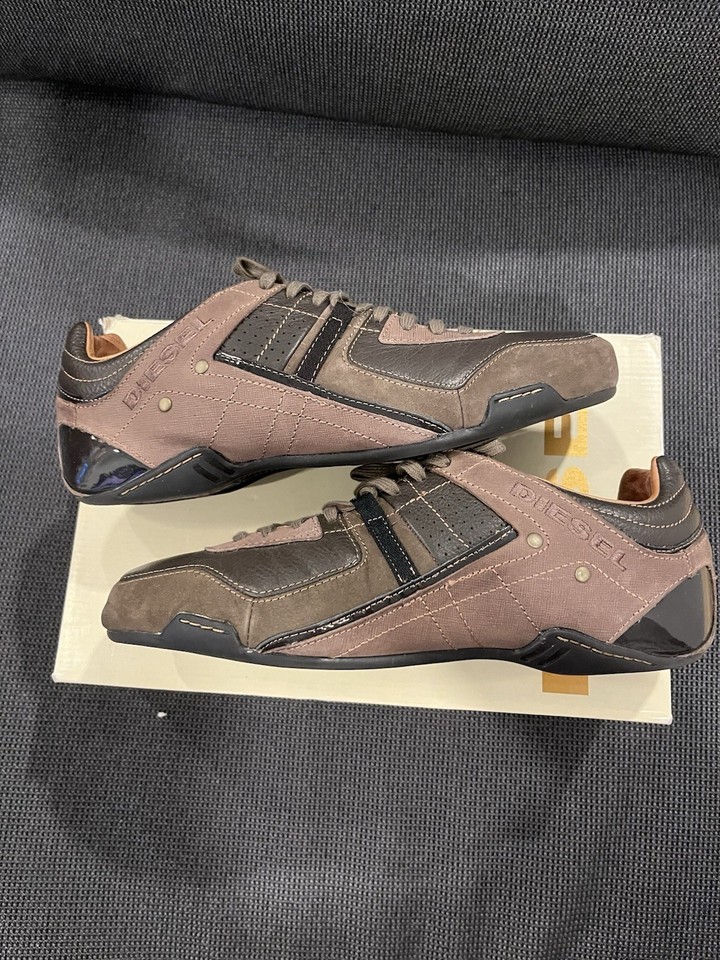 Diesel Korbin II Trainers Brown Size 11 Leather Low Top Casual Sneakers ...