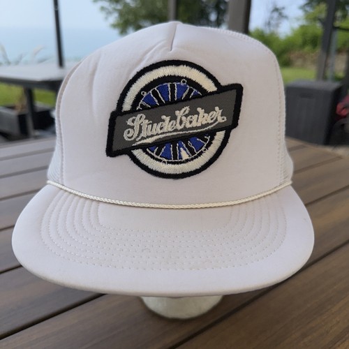 Studebaker Patch on White Foam Trucker Hat Cap Snapback EUC See Photos ...