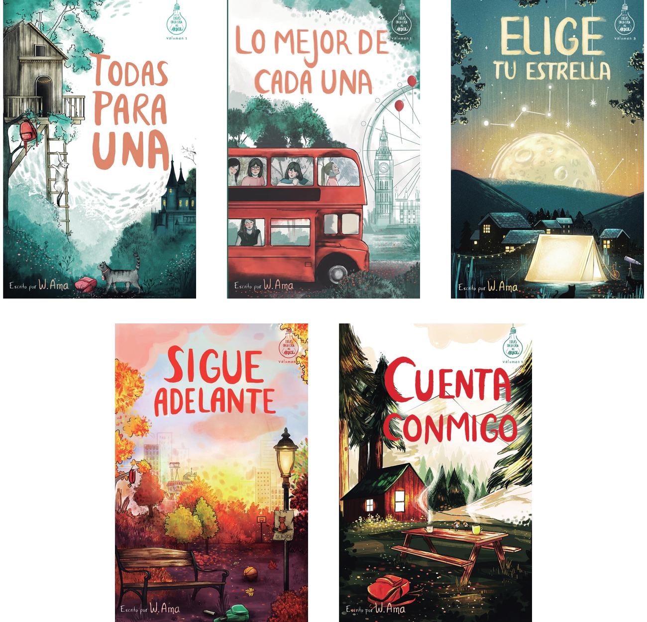 W. Ama Ideas en la casa del árbol 5-Book Paperback Collection | eBay UK