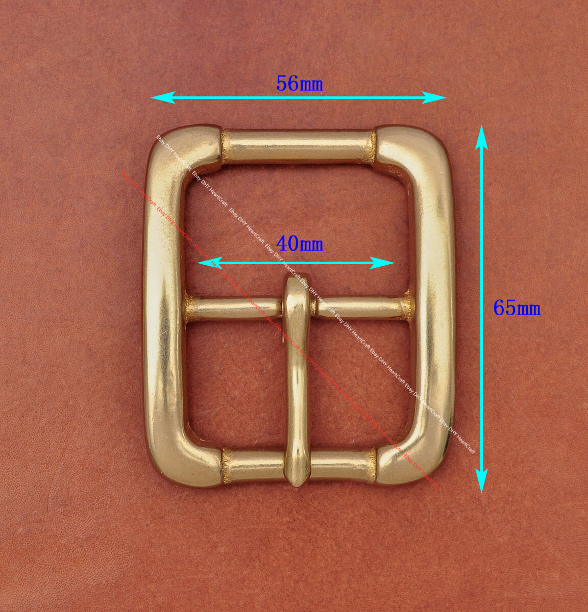 40mm HEAVY DUTY SOLID BRASS COWBOY CENTER BAR BELT BUCKLE LEATHERCRAFTS ...