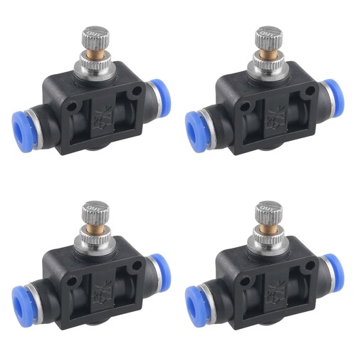 4PCS Air Flow Control Valve 6mm with Push-in Pneumatic Plastic ...