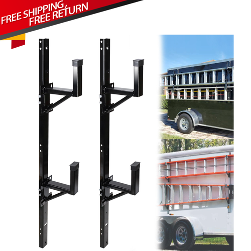 Adjustable Trailer Side Ladder Rack for Enclosed Trailers Exterior Wall ...