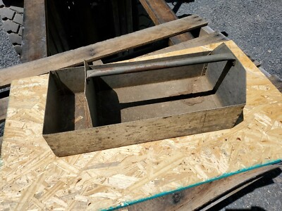 Vintage Handmade Riveted Tin Toolbox | eBay