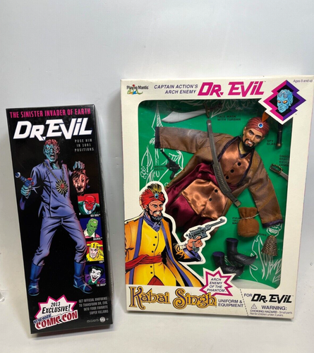 CAPTAIN ACTION Dr. Evil Action Figure & 1/6 Kabai Singh uniform set ...