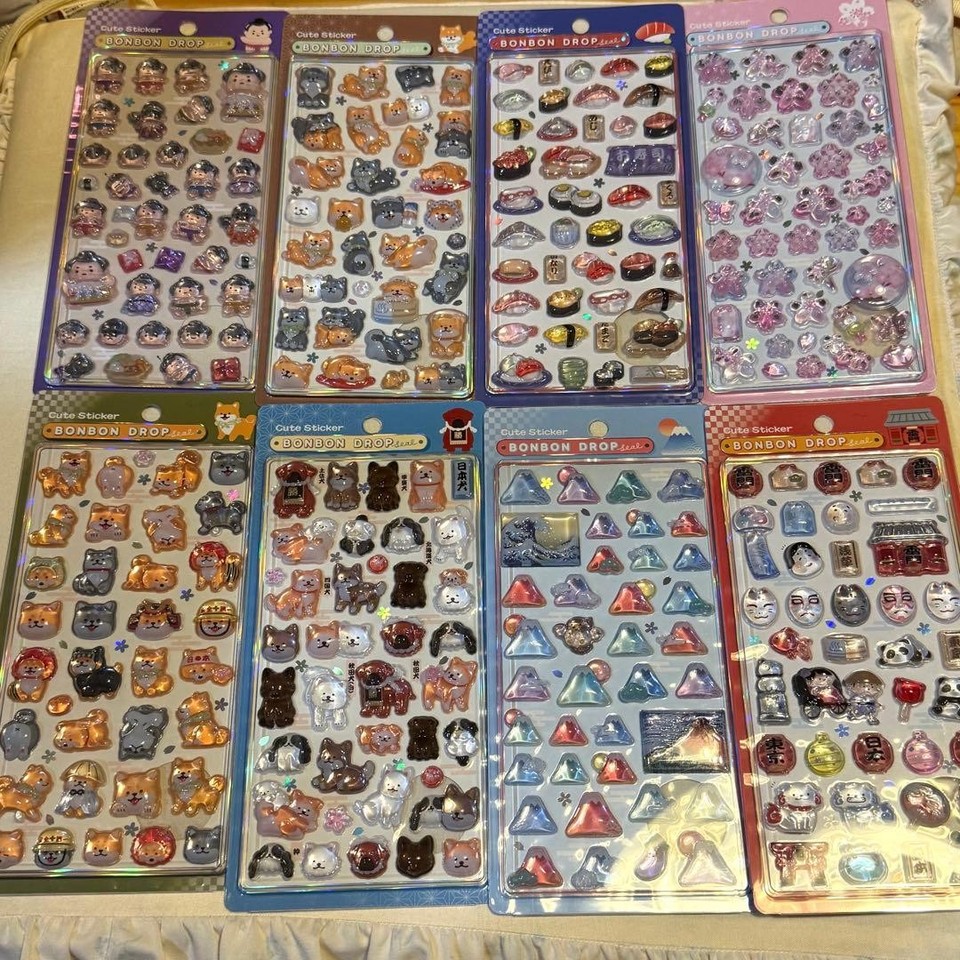 Bon Bon Drop Stickers Japanese Pattern Set 18pcs Bulk Decorative | eBay