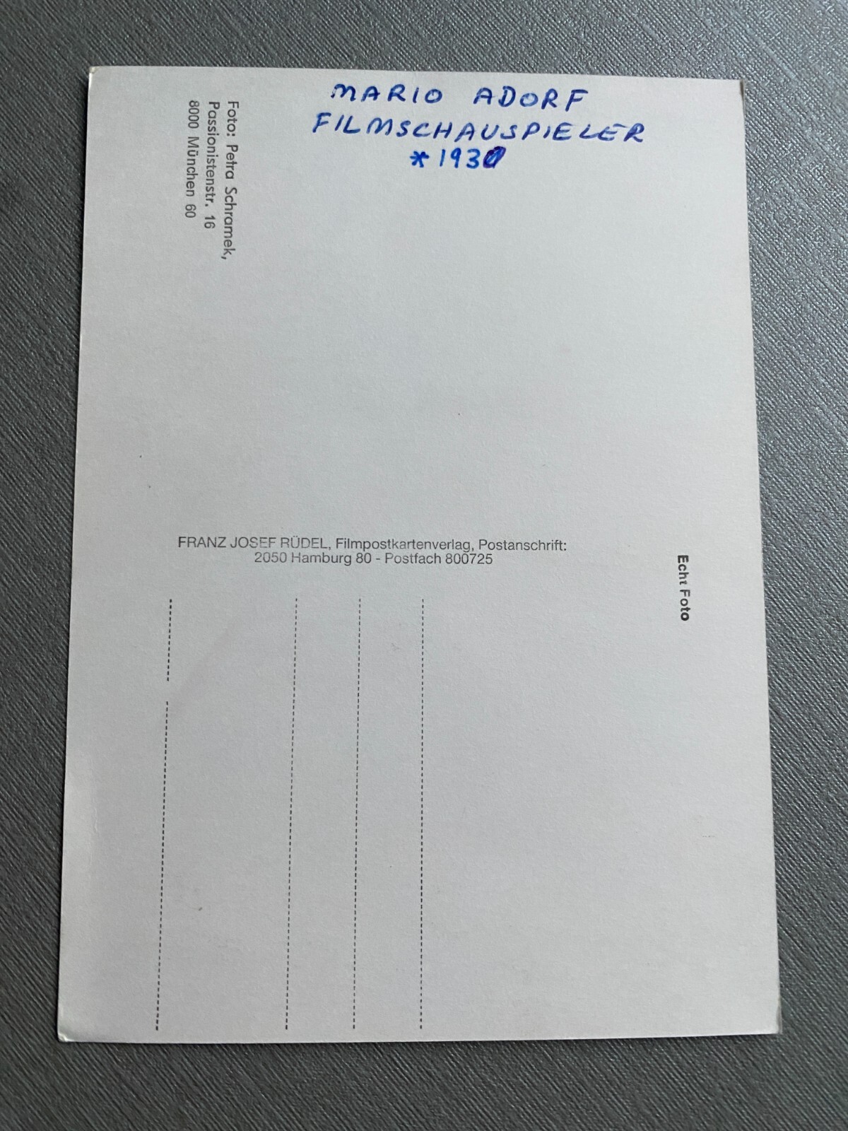 MARIO ADORF Original signed Autogrammkarte 10x15 Autogramm | eBay.de