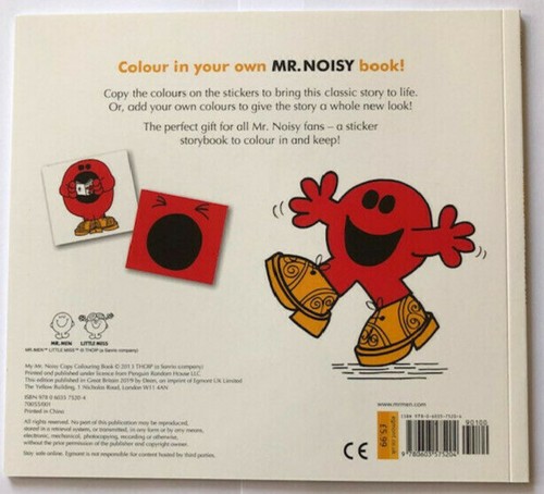 Mr Noisy/Mr Nosey/Mr Grumpy Copy Colouring Books and stickers 3 Books ...
