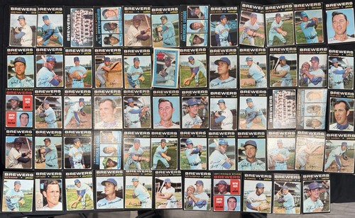 1971 Topps Baseball Milwaukee Brewers 59 Card Lot | eBay