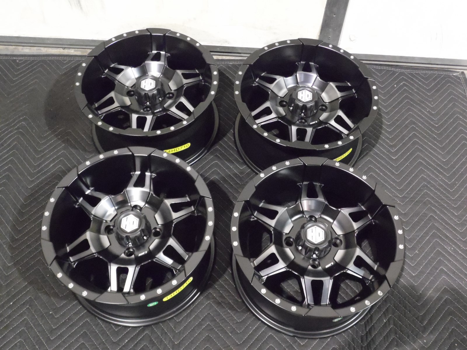 14" STI Hd7 Smoke ATV Wheels Set 4 Lifetime Yamaha YXZ 1000r Irsl8 for ...