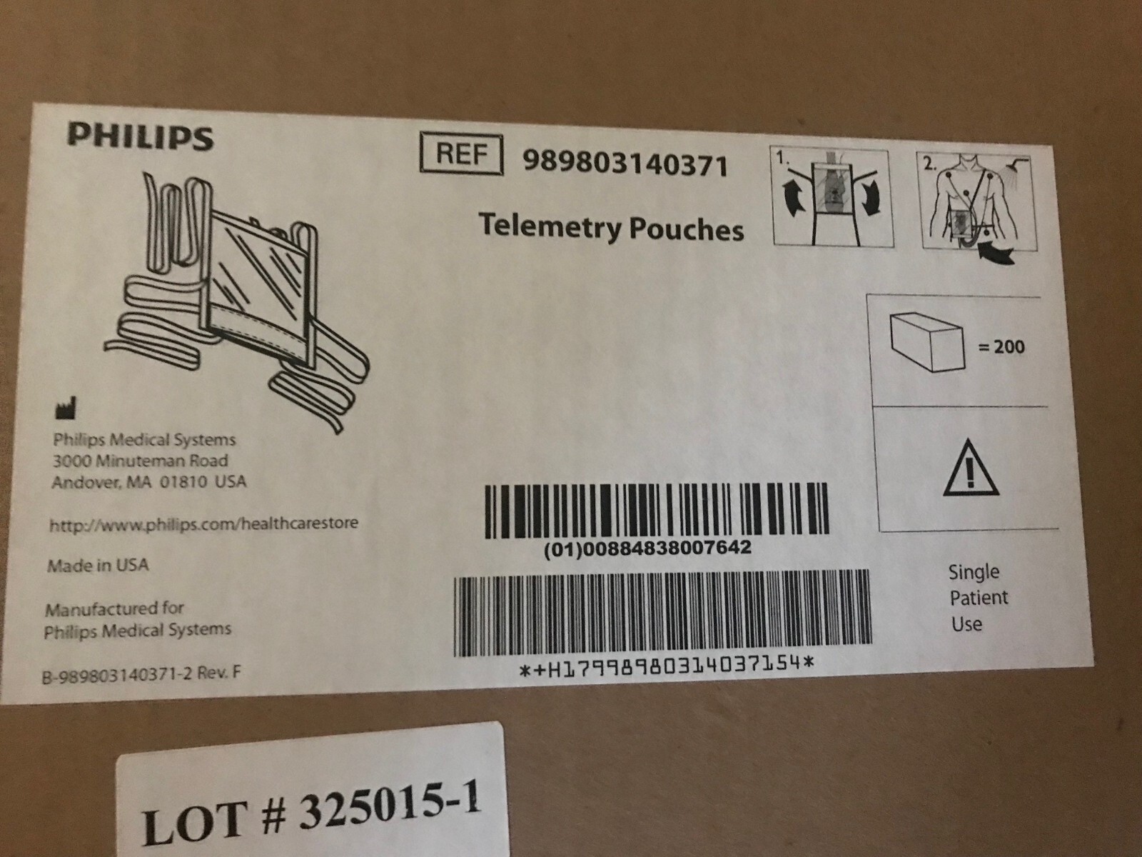 ORIGINAL Philips Telemetry Pouch with Window - 200 pcs - ref ...