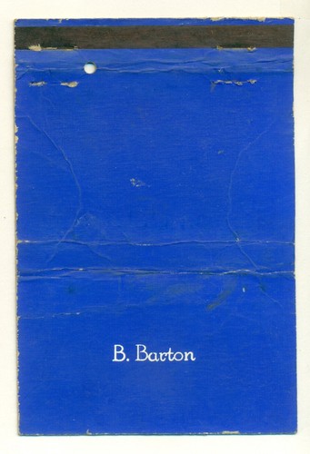 VTG Match Book Cover B.BARTON Blue MC1. | eBay