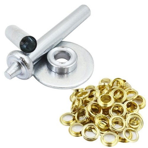 63PC TARPAULIN REPAIR KIT GROUNDSHEET COVER REPAIR KIT TOOL EYELET ...