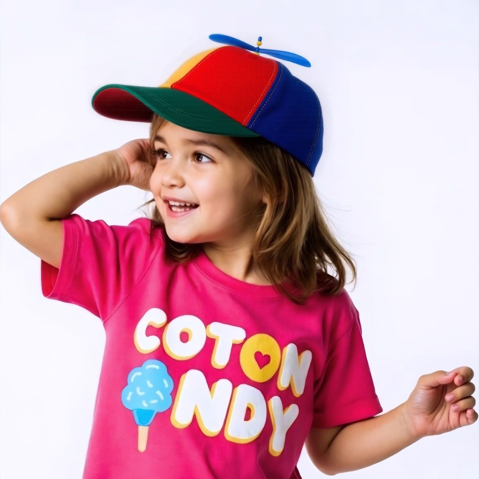 Unisex Rainbow Color Helicopter Propeller Cap Hat School Boy Fancy ...