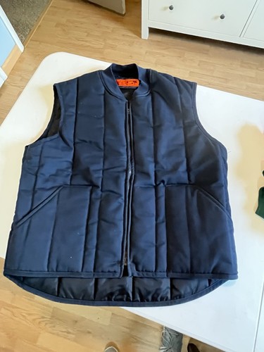 Red Kap Men's work vest, navy, quilted, lined, full zip, XL-RG | eBay