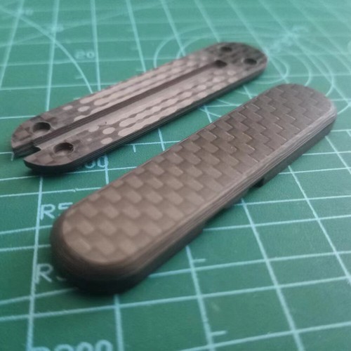 2PCS Full-Featured Carbon Fiber Scales Patch for 58mm Victorinox Swiss ...