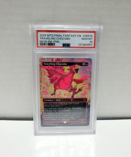 Magic The Gathering PSA 10 Traveling Chocobo (Neon Ink Pink) Final ...