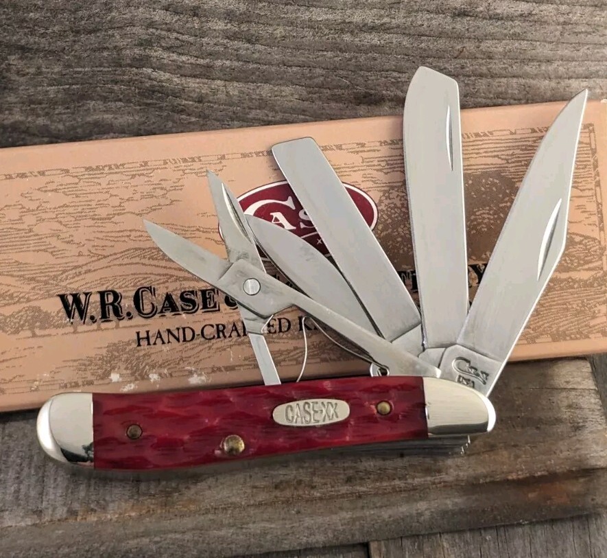 1996 Case XX Dark Red Jigged Bone 2.875 1996 Case XX Dark Red Jigged Bone 2.875